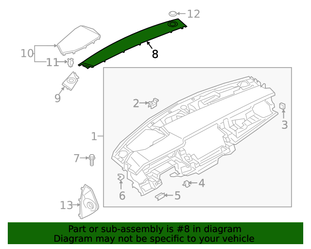4N1-857-228-C-1OE - Speaker Cover 2020-2023 Audi | AutoNationParts.com