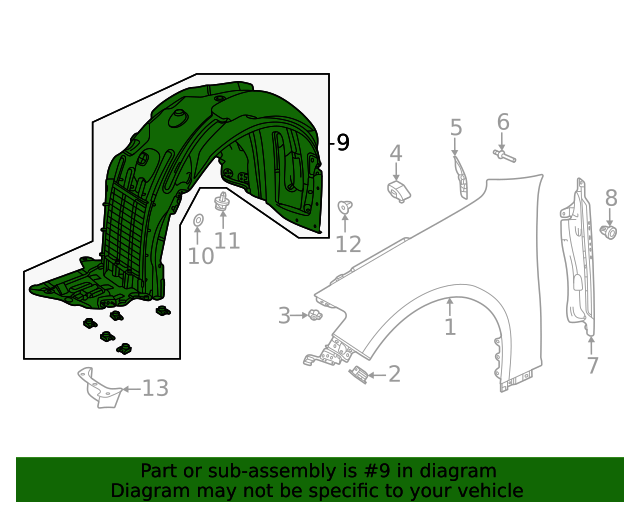 Fender Assembly L Front 74150-TGV-A12 | AutoNationParts.com