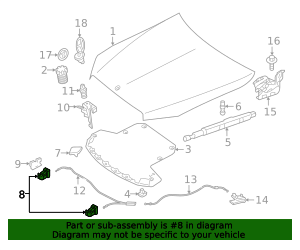 2021-2023 Mercedes-Benz Hood Latch 213-880-41-06 | AutoNationParts.com