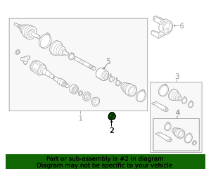 90080-17238 - Axle Nut For 2002-2024 Lexus | Lexus OE Parts