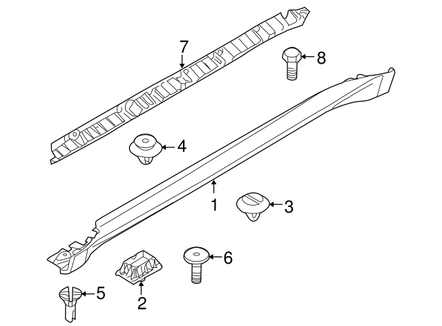 51-71-7-189-259 - Rocker Panel Molding Reinforcement 2008-2014 BMW X6 ...
