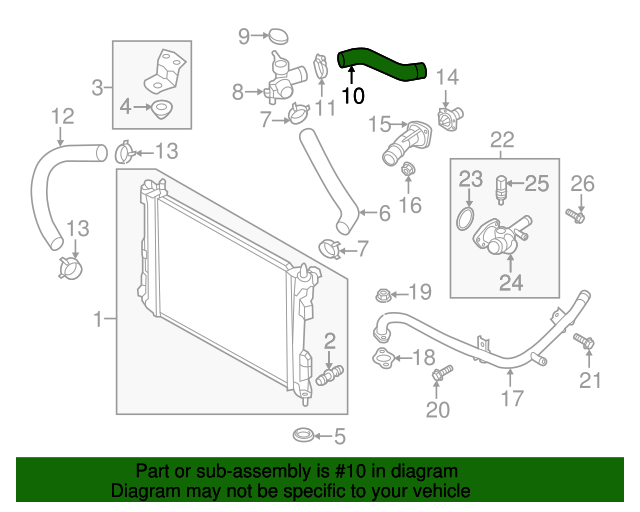 2018-2019 Hyundai Accent Inlet Hose 25411-H9100 | OEM Parts Online
