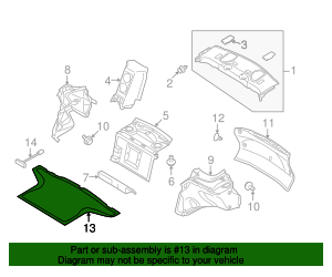 2009-2023 Nissan GT-R Trunk Mat 84902-6AV0A | AutoNationParts.com