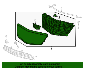 84124491 - Exterior Trim, Grille Package 2018-2019 Cadillac XT5 ...