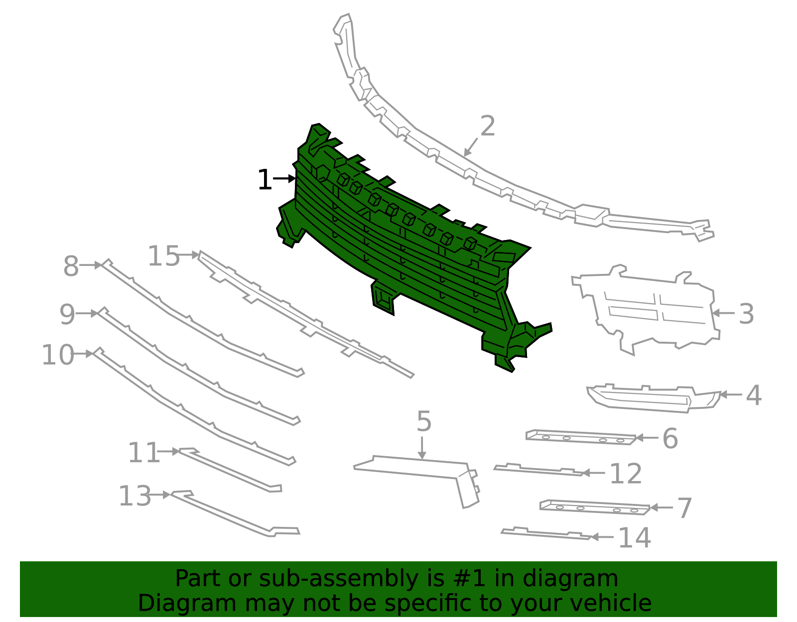 2019-2023 Porsche Cayenne Grille Assembly 9Y0-807-683-P-OK1 | Sunset Porsche Parts