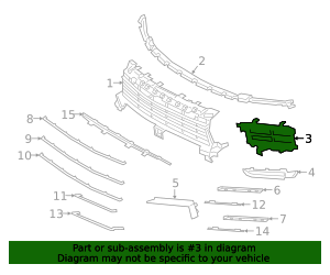 2019-2023 Porsche Cayenne Outer Grille 9Y0-807-682-OK1 | OEM Parts Online