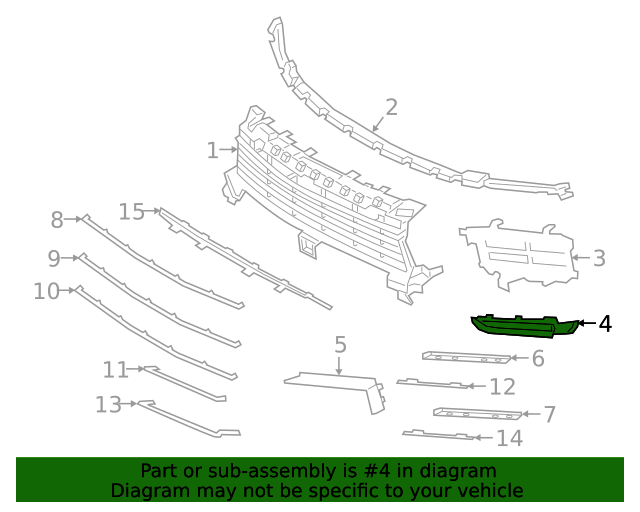 2019-2023 Porsche Cayenne Front Trim 9Y0-807-676-OK1 | Sunset Porsche Parts