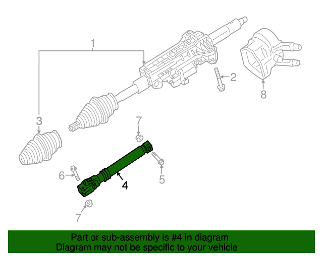 2010-2018 Mercedes-Benz Steering Coupling 204-462-06-78 ...