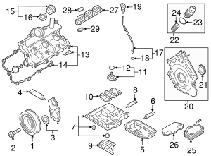 06E-117-070-H - Engine Oil Cooler Gasket 2015-2019 Audi | Audi OEM Parts