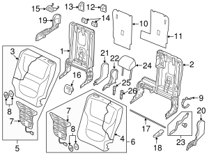 3C0-898-761-9A5 - Seat Back Frame Hardware Kit 2004-2022 Volkswagen ...