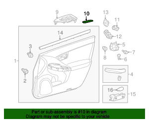 Toyota 2010-2015 Toyota Switch Bezel Cover 74221-47020 | Toyota Parts