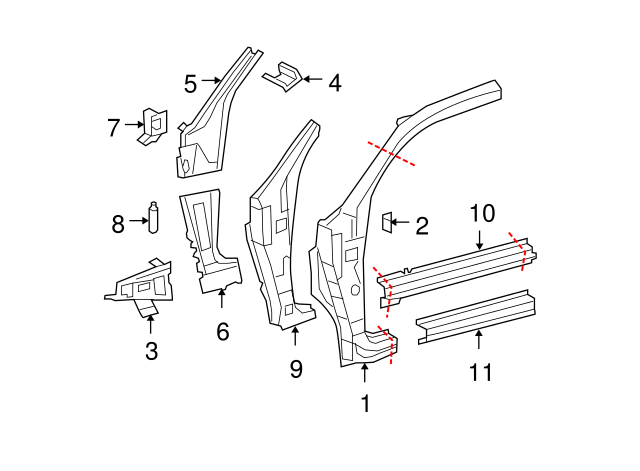 2007-2017 Toyota Tundra Rocker Panel 61412-0C050 | OEM Parts Online