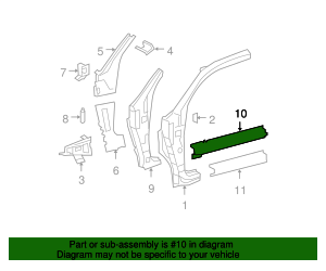 2007-2017 Toyota Tundra Rocker Panel 61412-0C050 | OEM Parts Online