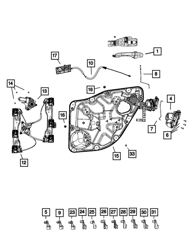 2009-2024 Mopar Latch Link Clip 4589509AA | Mopar Estores