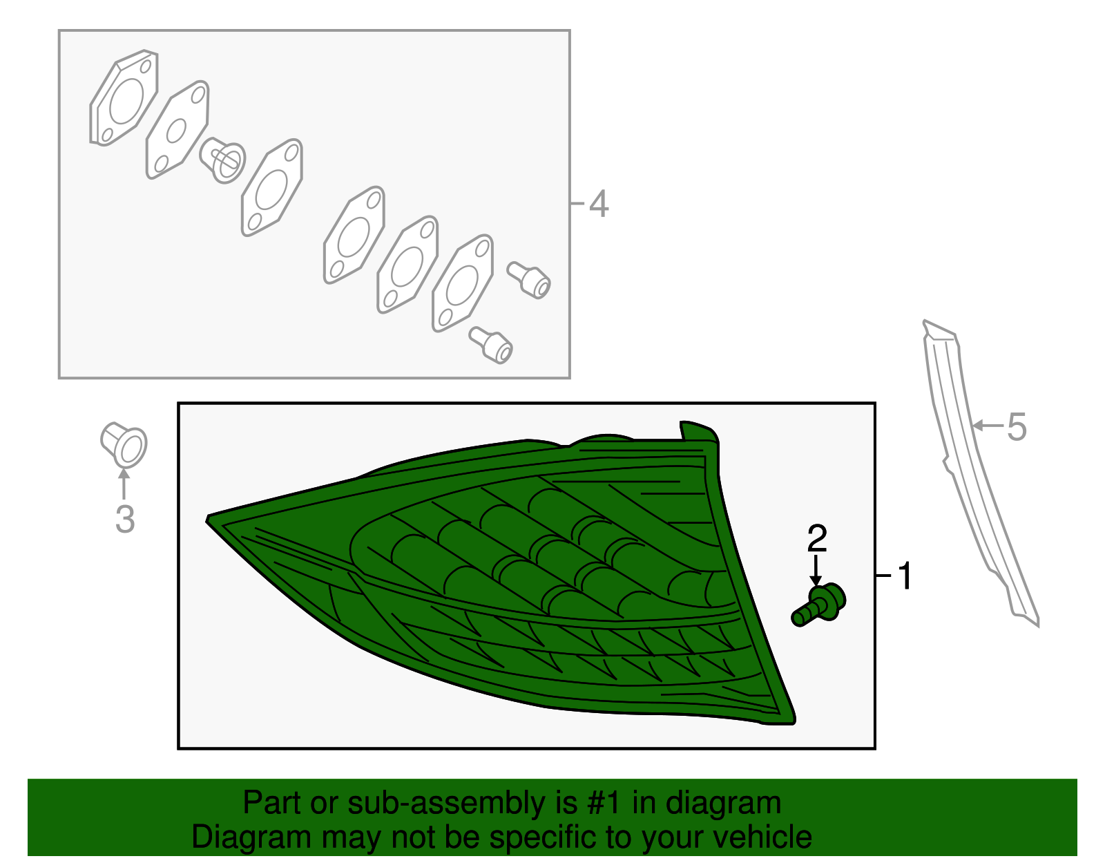 2015-2018 Porsche Cayenne Tail Lamp Assembly 958-631-061-31 | OEM Parts ...