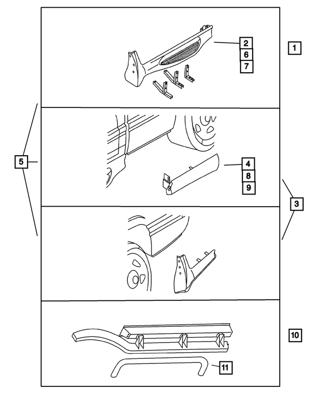 2001 Dodge Tubular Side Step Kit 82207339 | Mopar Estores