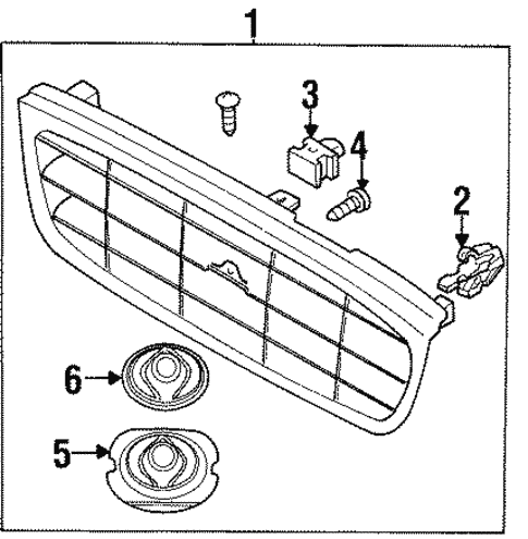 Grille & Components for 1998 Mazda MPV | Mazda-Parts