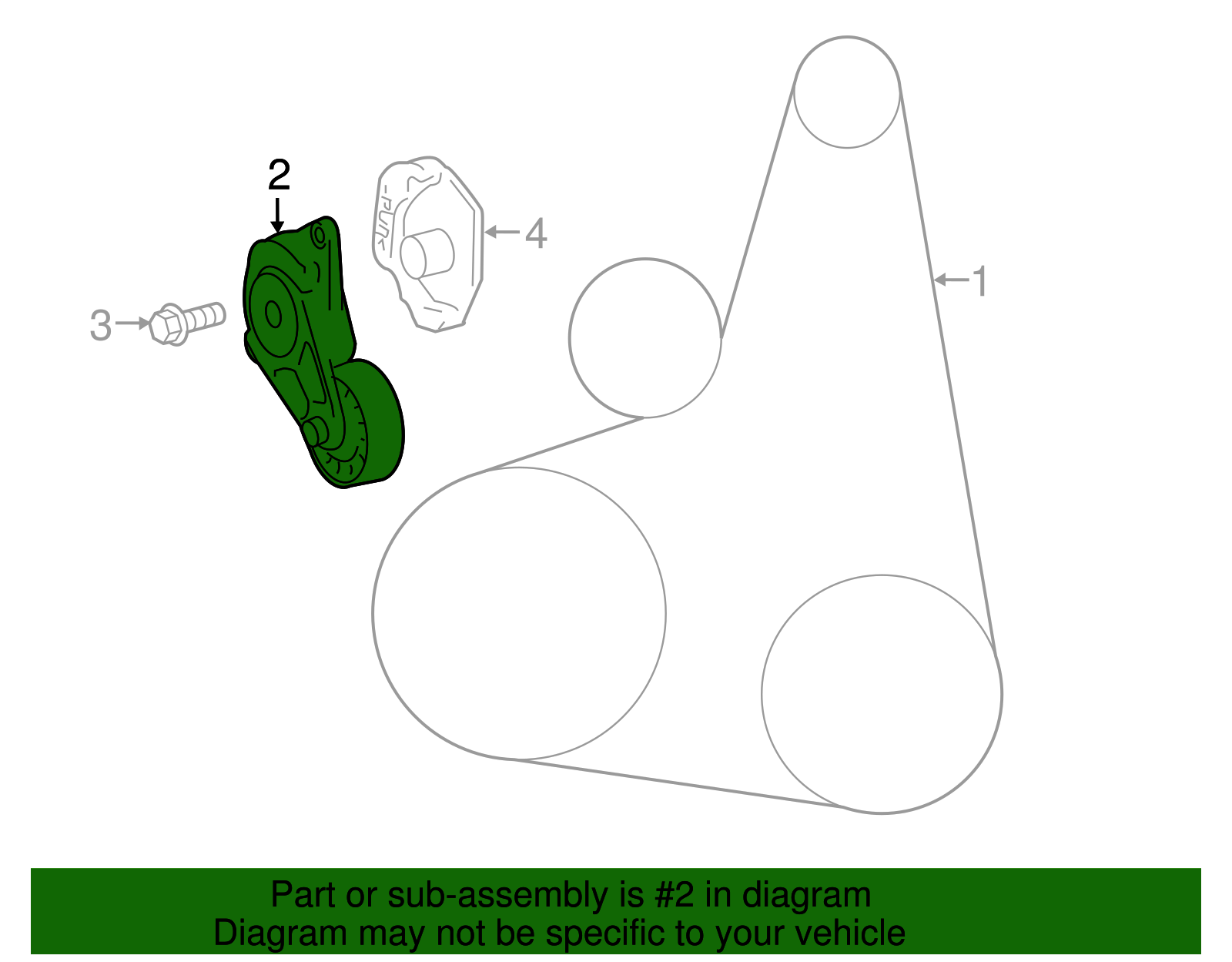 2018-2024 Toyota Serpentine Tensioner 16620-F0013 | Toyota Parts Center