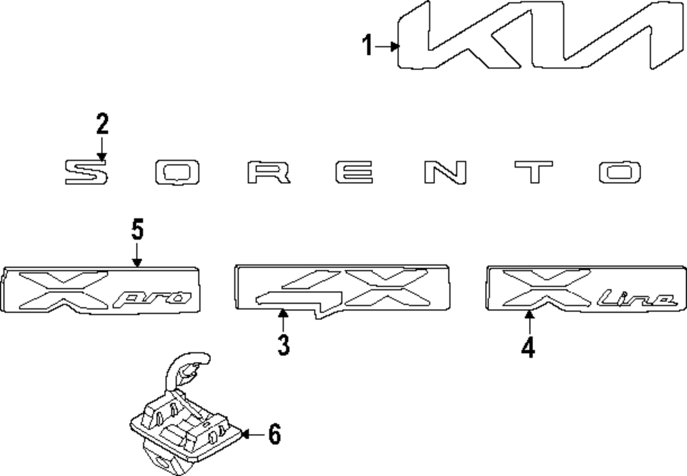 86315-R5800 - Nameplate 2024-2025 Kia Sorento | Kia.Parts