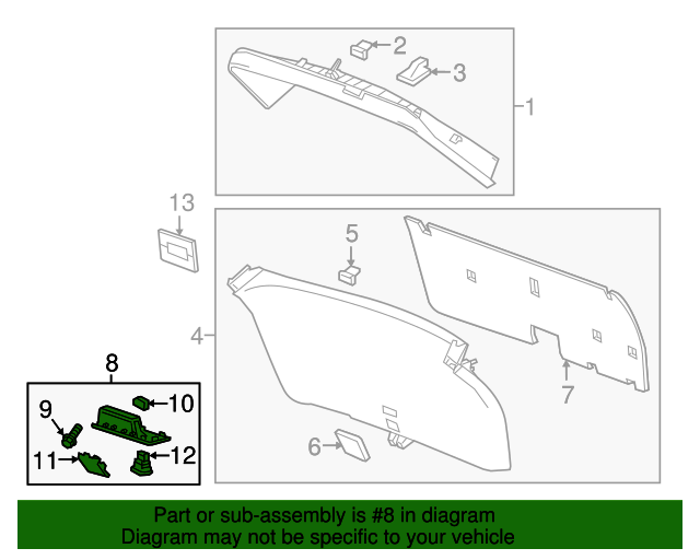 2017-2021 Cadillac Pull Pocket 84041291 | GMPartsDirect.com