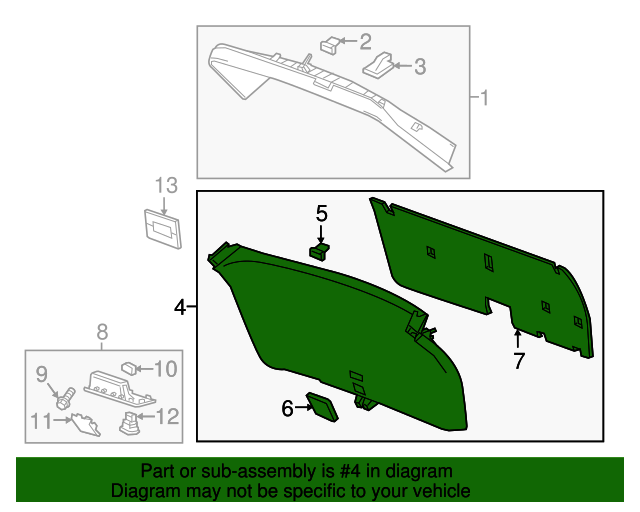 2017-2020 Cadillac XT5 Upper Gate Trim 84146655 | GMPartsDirect.com