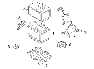 2022 Hyundai Tucson Battery Tray 37150-CW000 | QuirkParts