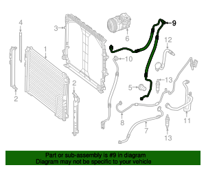 213-830-22-02 - A/C Refrigerant Liquid Hose 2018-2020 Mercedes-Benz GLC ...