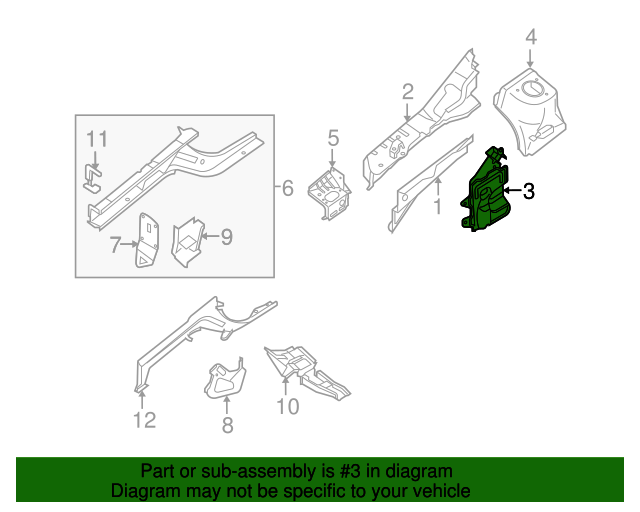 2007-2012 Nissan Sentra Front Panel 64838-ET000 | Nissan Parts Plus