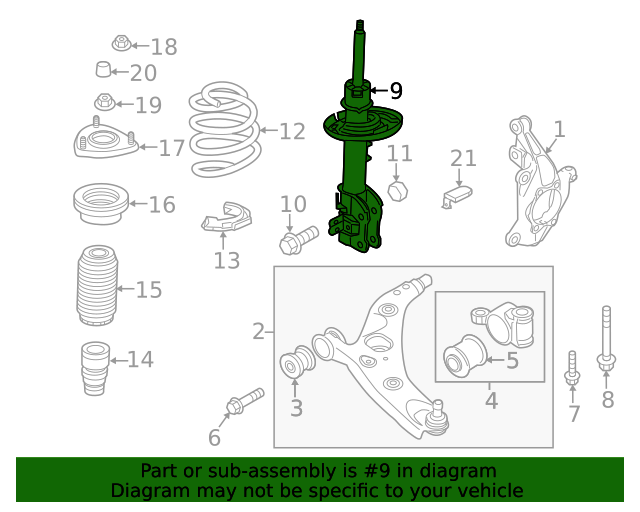 KB7W-34-900B - Strut 2017-2018 Mazda CX-5 | Florida Mazda Parts