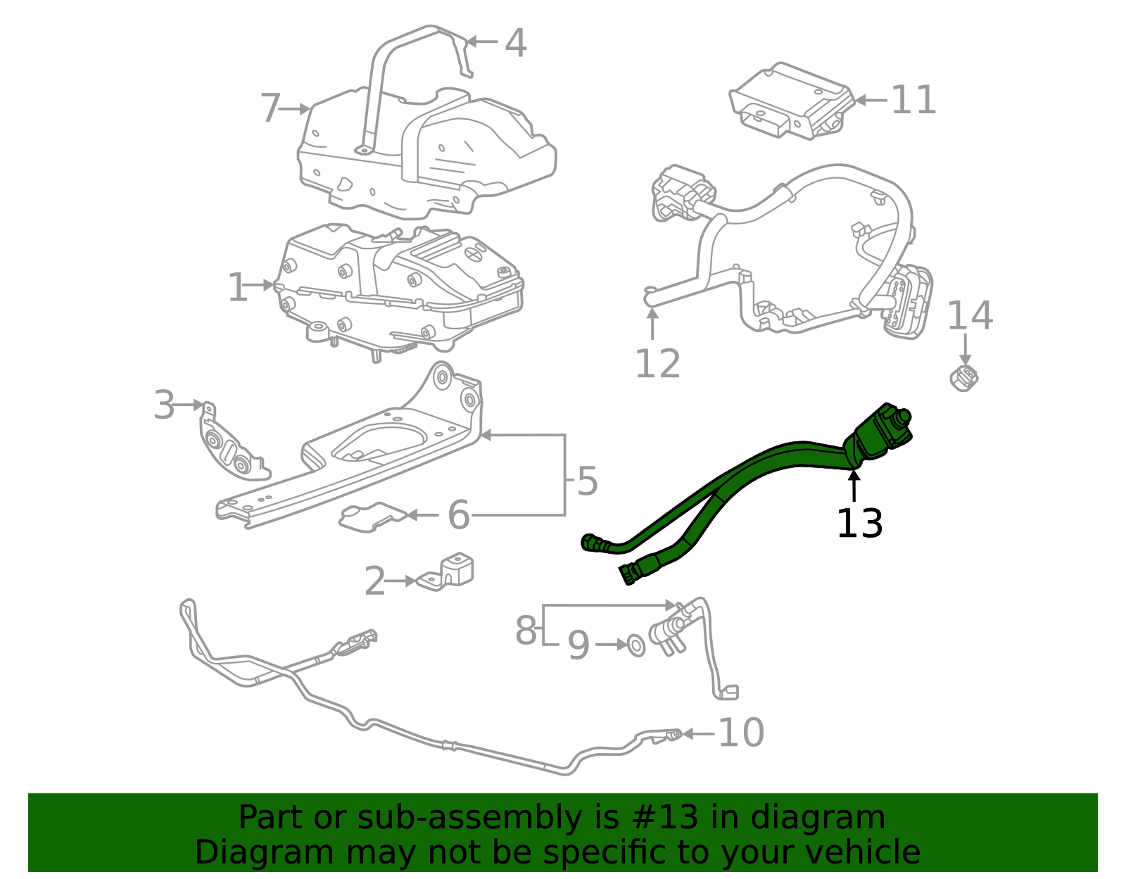 2020-2025 GM Emission Reduction Fluid Tank Filler Pipe 23342405 GM ...