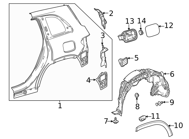 2020-2023 Mercedes-Benz Wheel Opening Molding 247-885-03-22 | MB OEM Parts