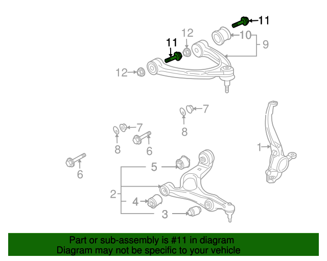 N-102-902-06 - Upper Control Arm Mount Bolt 2007-2015 Audi Q7 | Audi ...