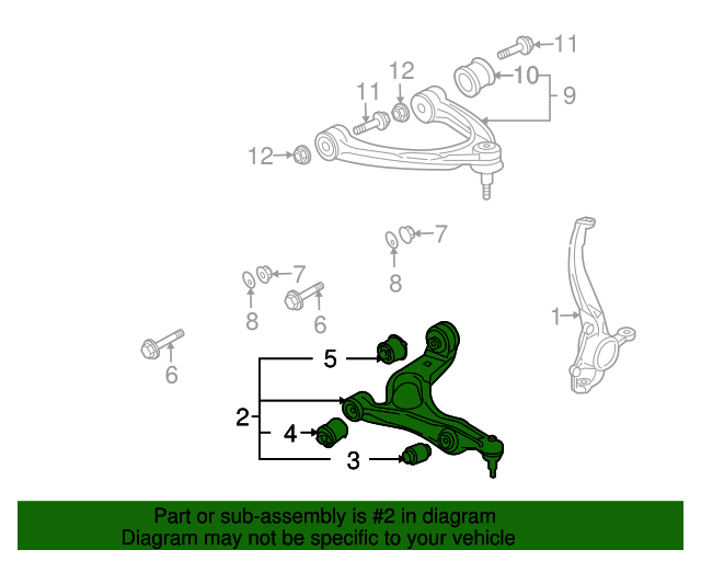 7P0-407-152-E - Lower Control Arm 2011-2015 Audi Q7 | Audi OEM Parts