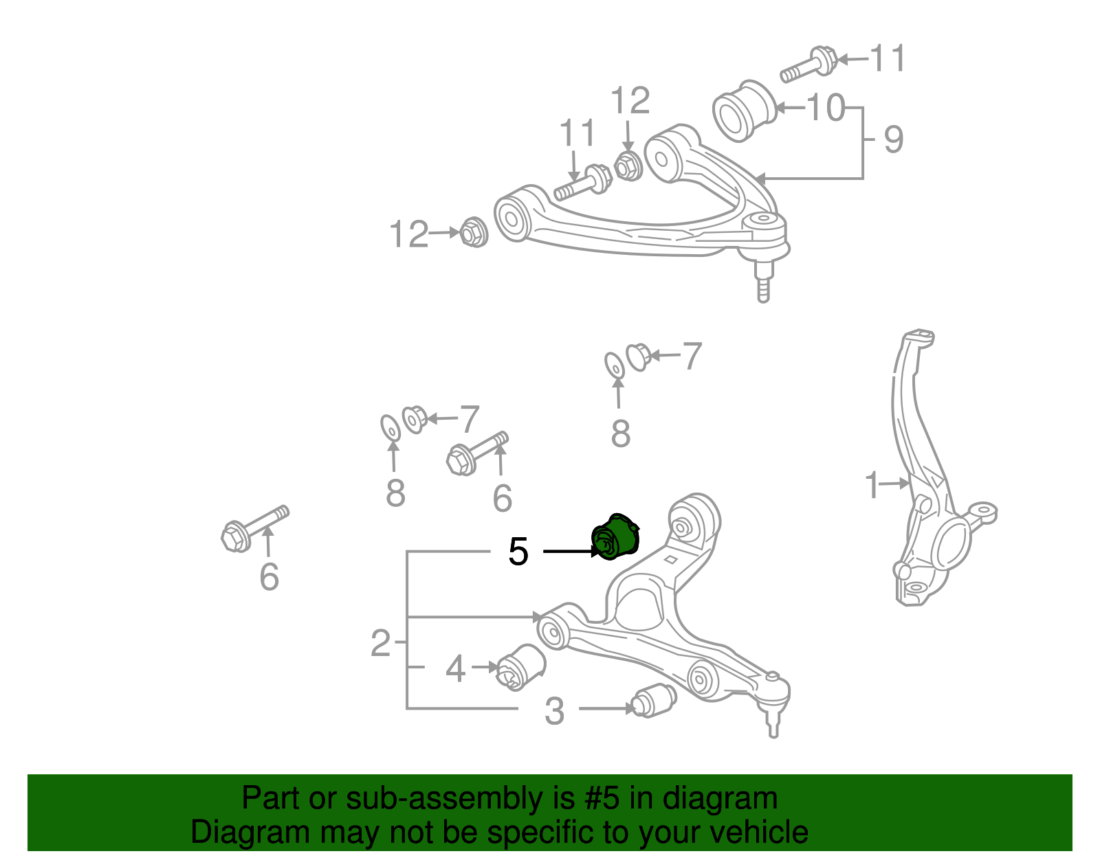 Audi Genuine Control Arm Bush 2x Set 7L0407182G for sale online | eBay