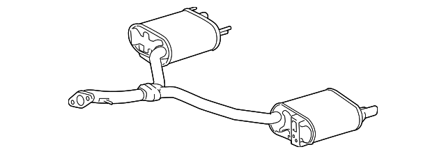 17430-31540 - Muffler & Pipe For 2007-2011 Lexus GS450h | Lexus OE Parts