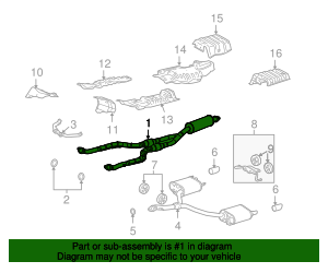 17410-31680 - Front Pipe 2007 Lexus GS450h | AutoNation Parts