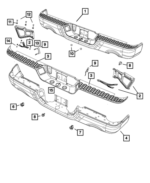 Rear Bumper and Fascia for 2019 Ram 1500 Classic | Bam Wholesale Parts