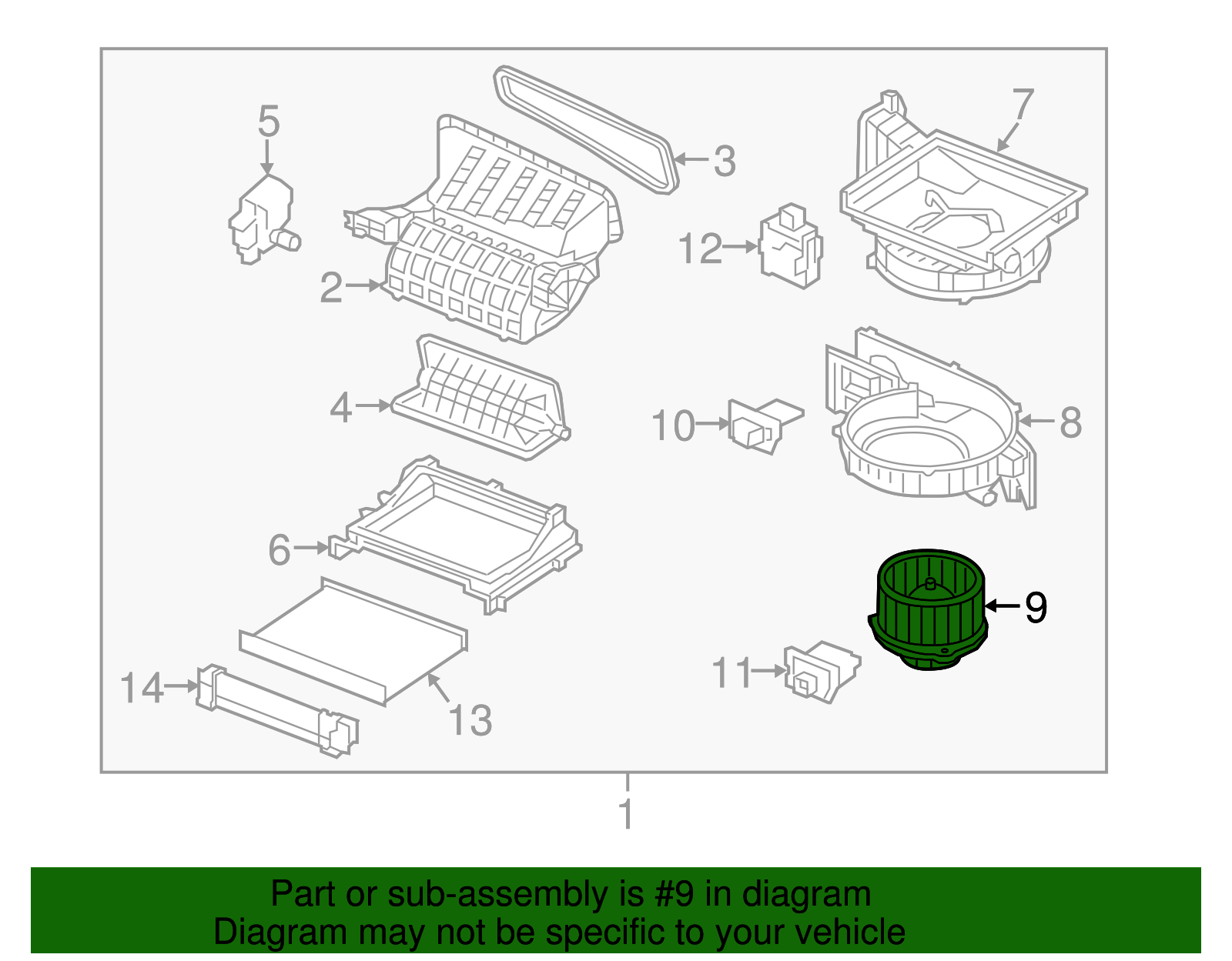 97113-1U000 - Blower Motor 2011-2020 Kia Sorento | Kia.Parts Store