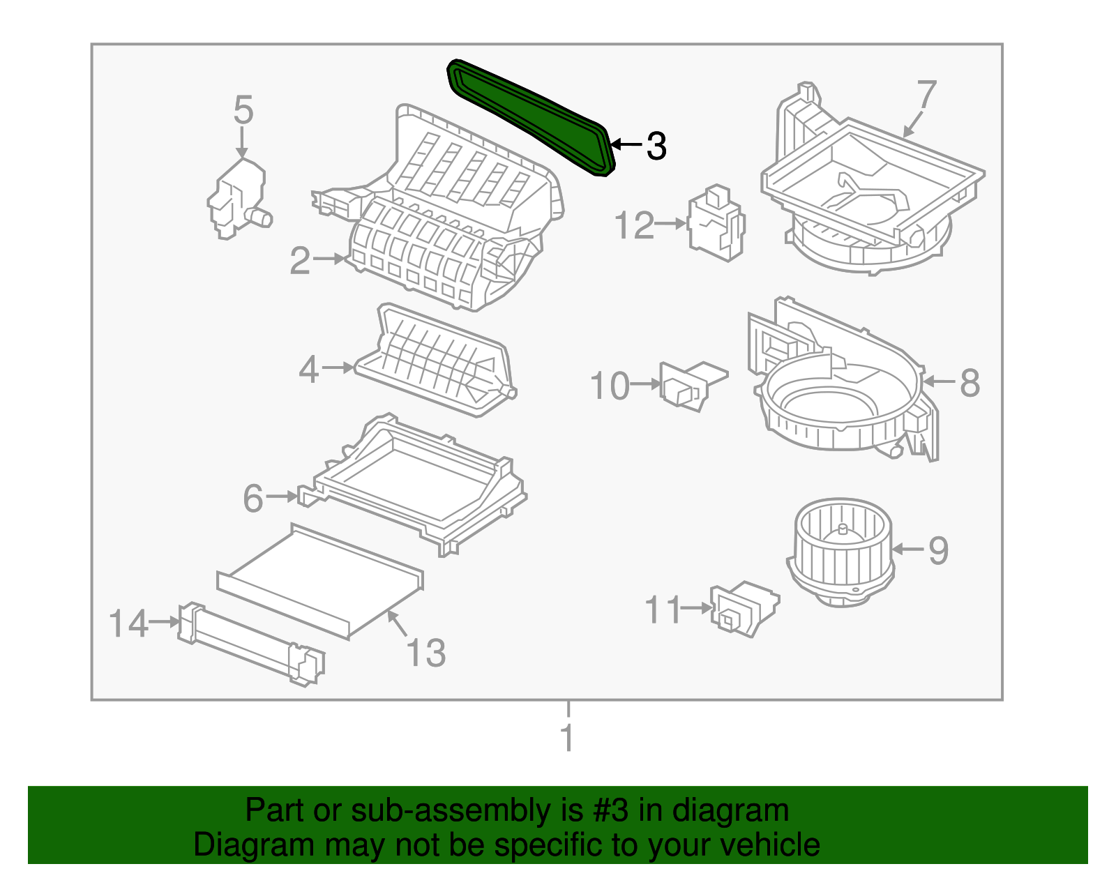 2016-2020 Kia Sorento Intake Case Seal 97127-C6000 | TascaParts.com