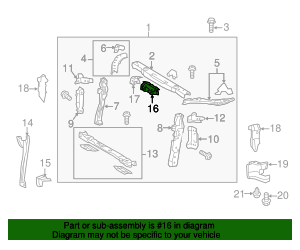 53217-21030 - Brace Hood Lock Sup 2011-2016 Scion tC | Longo Toyota Parts