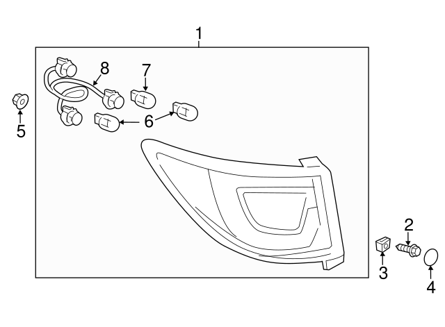 22862122 - Tail Lamp Wiring Harness 2013-2017 Chevrolet Traverse ...