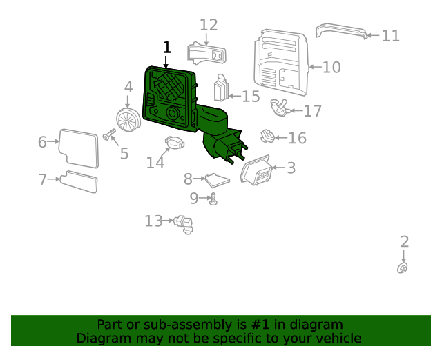 2024 Chevrolet Silverado 1500 (Replaces 84823219) Passenger Side Mirror ...