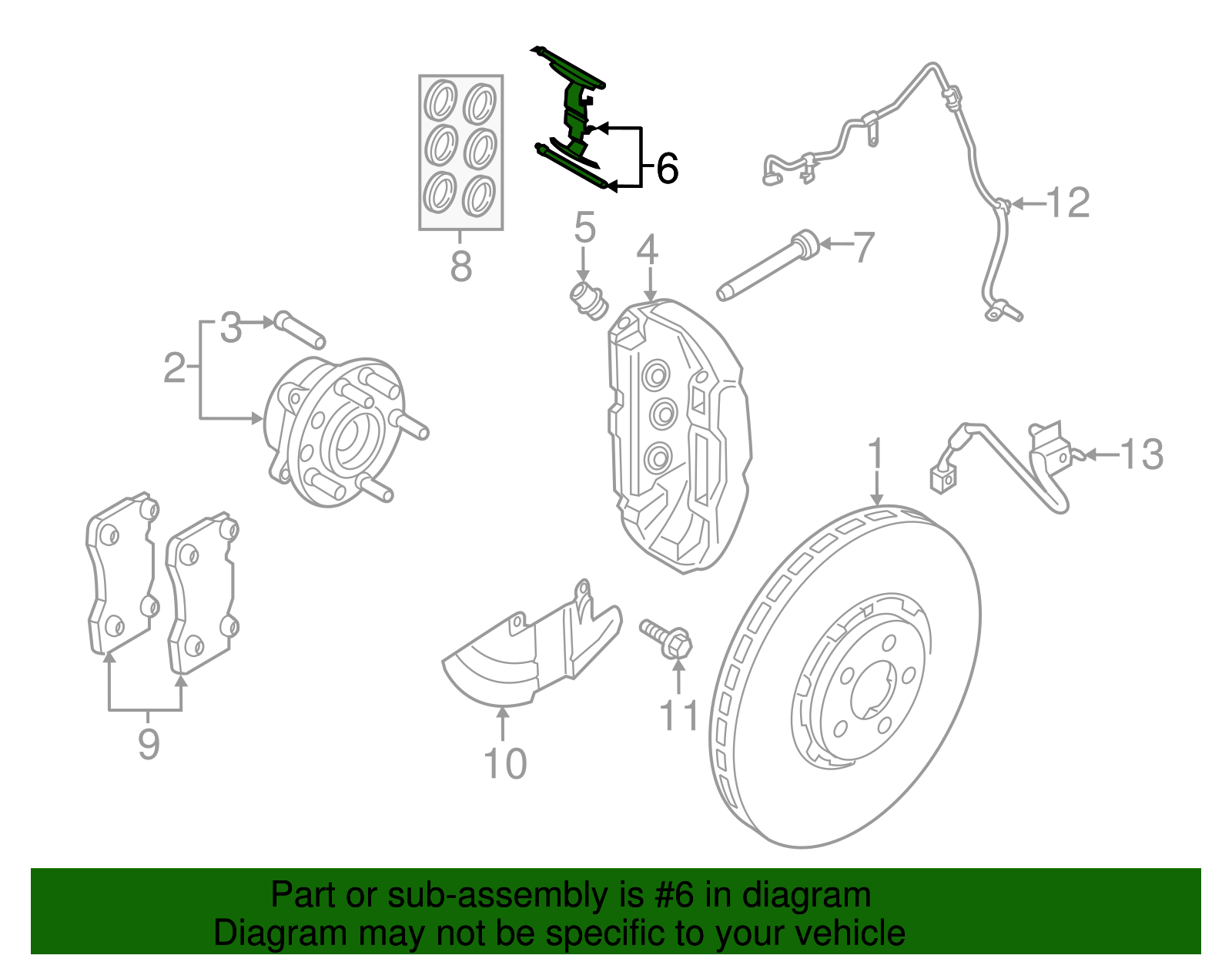 BKCF-49 - Motorcraft™ Caliper Retainer Kit 2020-2022 Ford Mustang | Big ...