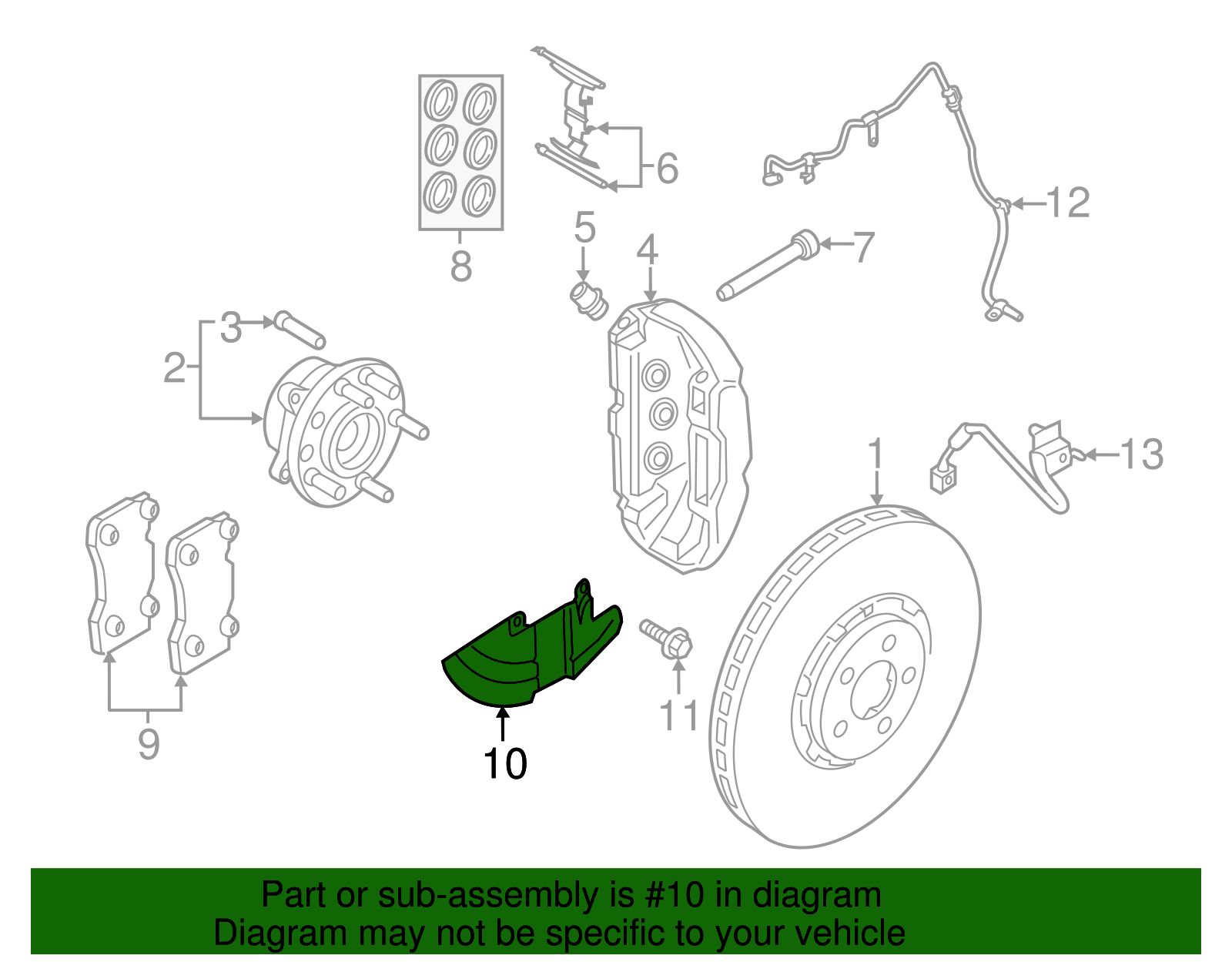 2015-2022 Ford Mustang Splash Shield - Driver's Side (LH) FR3Z-2K005-G ...