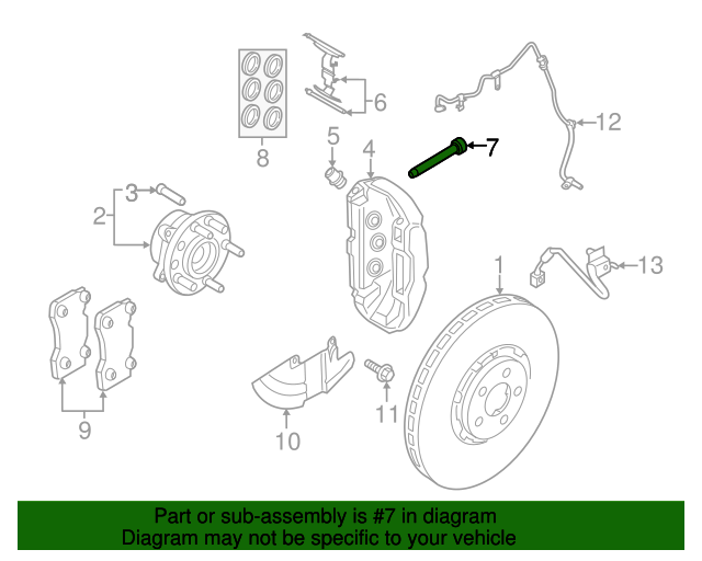 2015-2022 Ford Caliper Bolt -W717394-S439 | TascaParts.com