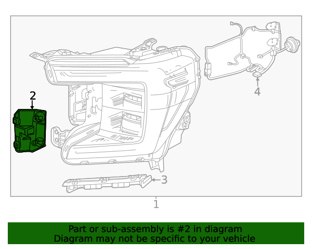 2021-2024 GMC Passenger Side Headlamp Bracket 84898704 GM ...