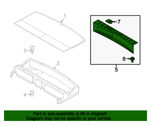 2018 Mitsubishi Rear Trim 7240A229XA | Auto Parts