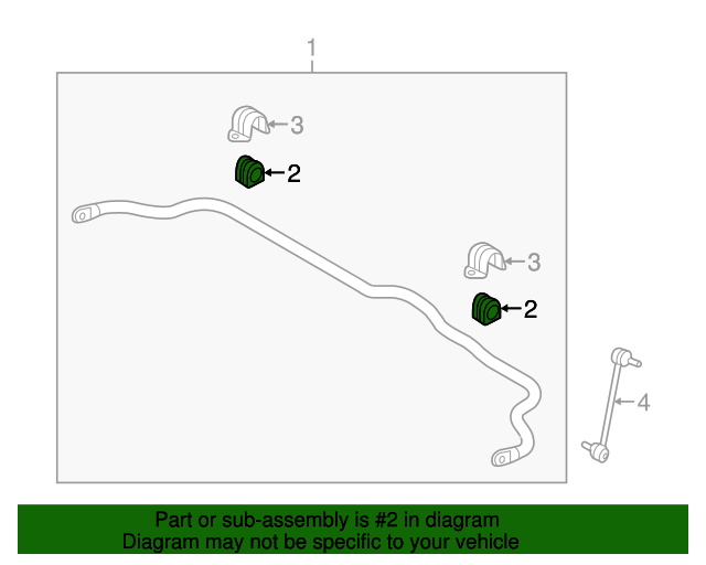 Genuine Stabilizer Bar Bushing for 2015-2017 Hyundai Sonata | Part ...