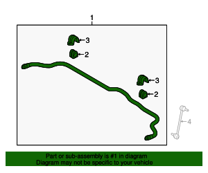 54810-C1100 - Suspension Stabilizer Bar 2015-2017 Hyundai Sonata ...