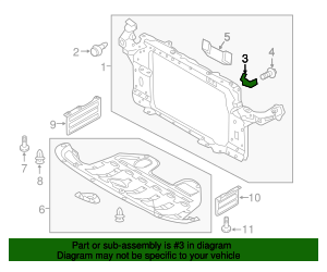 2010-2015 Hyundai Tucson Radiator Support Bracket 64174-2S000 | OEM ...